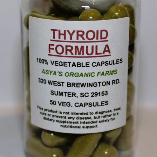 Thyroid Formula 50 500mg Vegan Capsules Free Shipping - Etsy