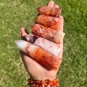 Fire Quartz Towers/points Red Fire Quartz Red Hematoid Quartz Home ...