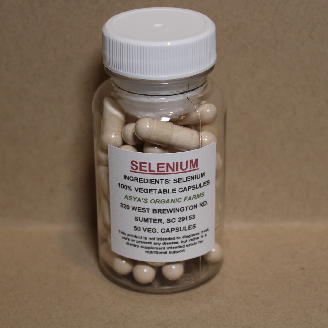 Organic Selenium Powder 50 500mg Vegan Capsules + Free Shipping - Etsy