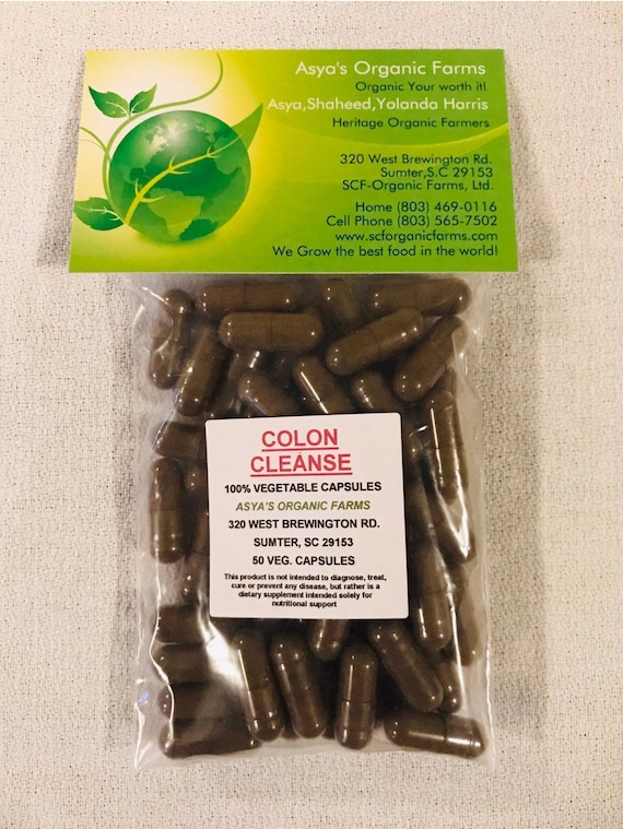 Colon Cleanse Formula 50 500mg Vegan Capsules Free Shipping - Etsy