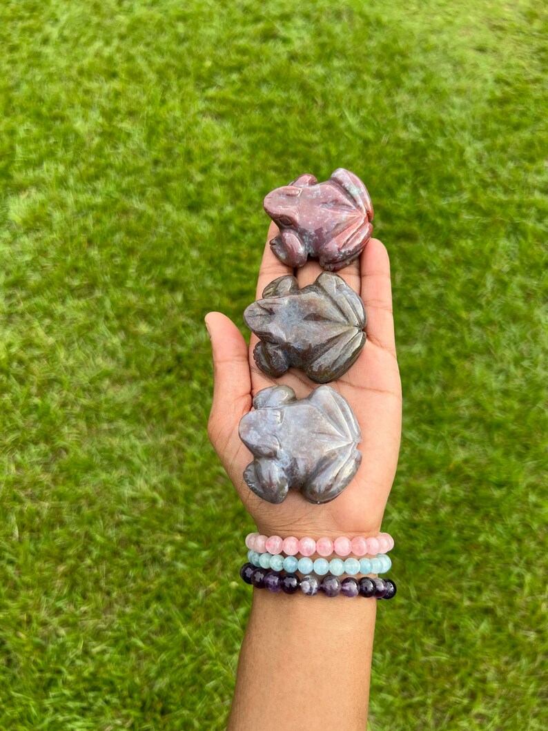 Ocean Jasper Frog | Home Decor | Crystal and Stones - Etsy