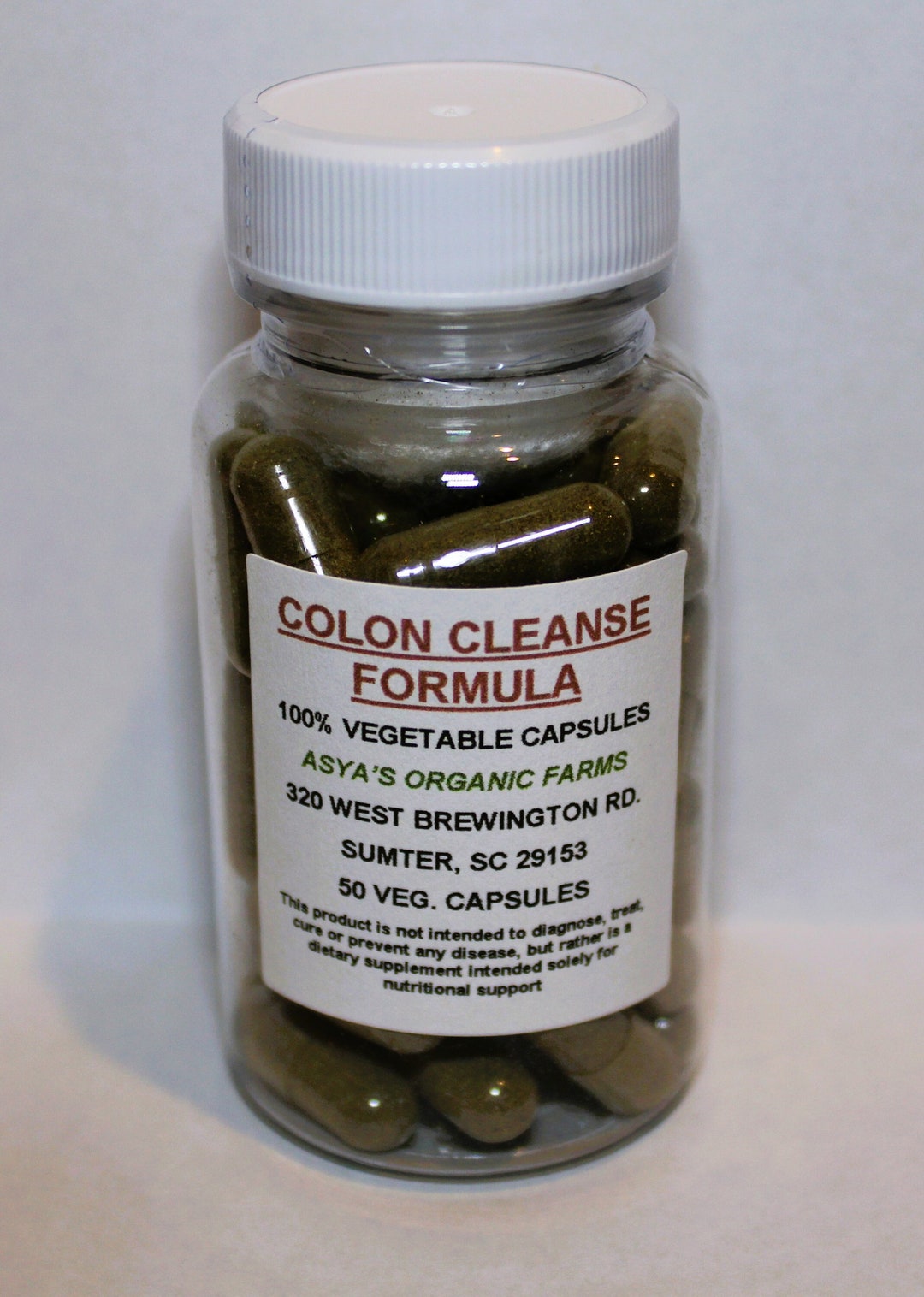 Colon Cleanse Formula 50 500mg Vegan Capsules + Free Shipping - Etsy