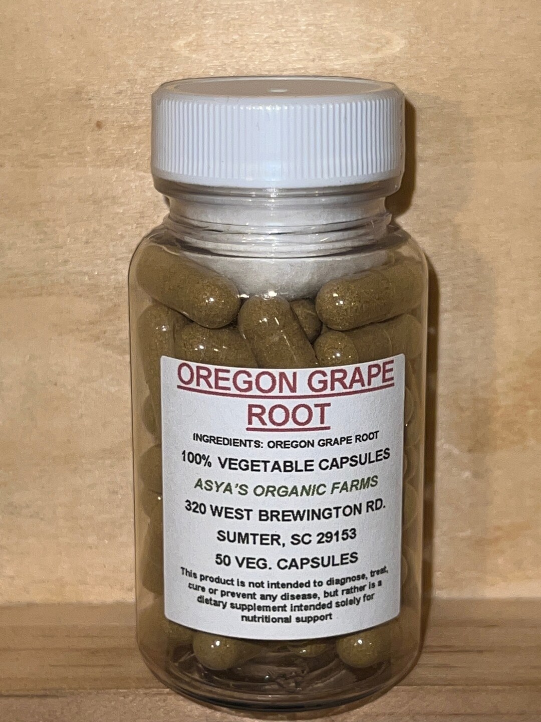 Organic Oregon Grape Root 50 500mg Vegan Capsules + Free Shipping - Etsy