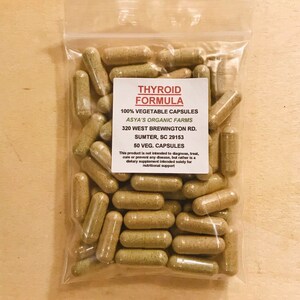 Thyroid Formula 50 500mg Vegan Capsules + Free Shipping - Etsy