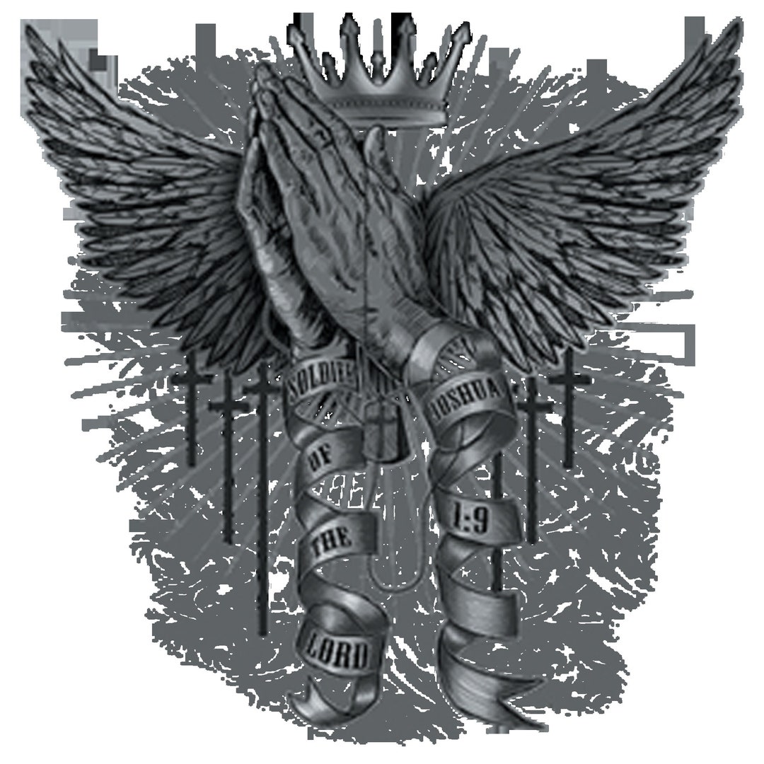 Winged Prayer Crown Hands (heat Transfer Sheet) Ready to Press ...