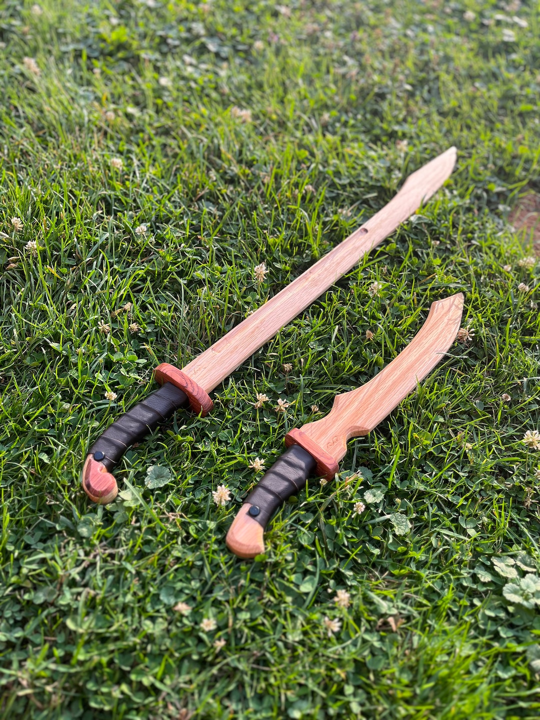 The Vindicators Handmade Wooden Sword Pair - Etsy