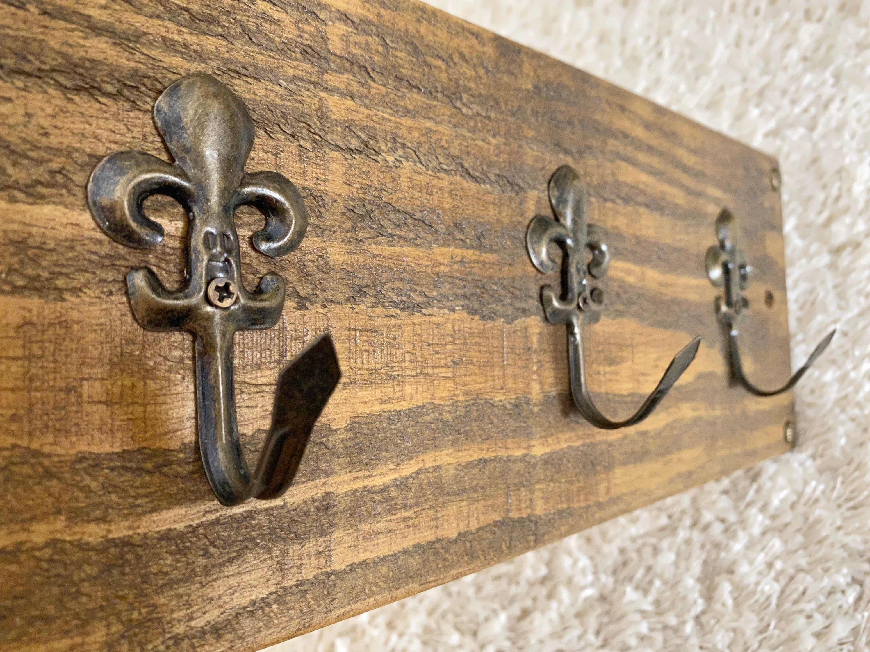 Handmade Key Holder Hook Rack Reclaimed Wood Rustic Farmhouse - Etsy UK