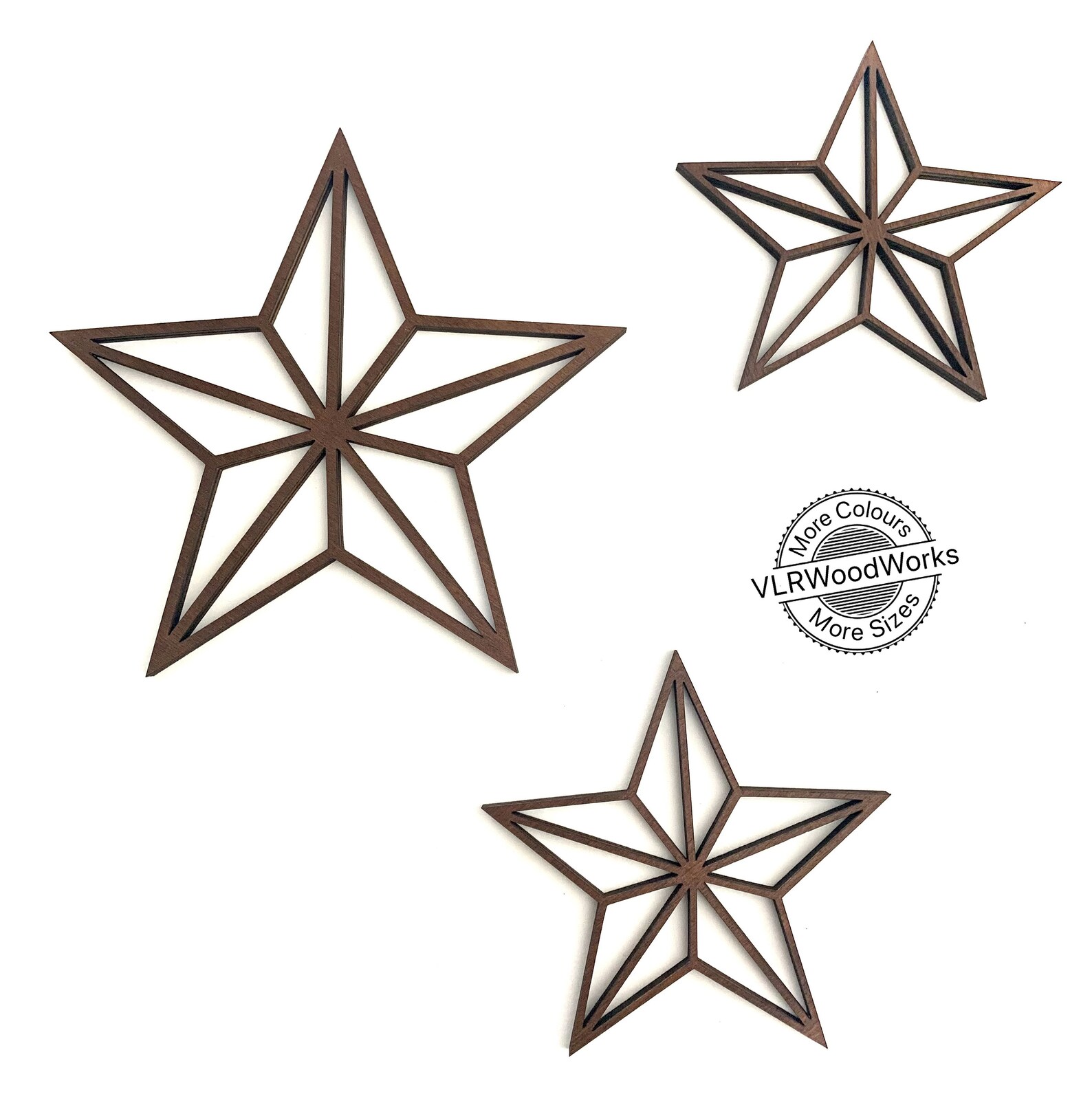 Large 60/50/40/30/20cm Star Stars Wall Art Wooden Family Decor - Etsy UK