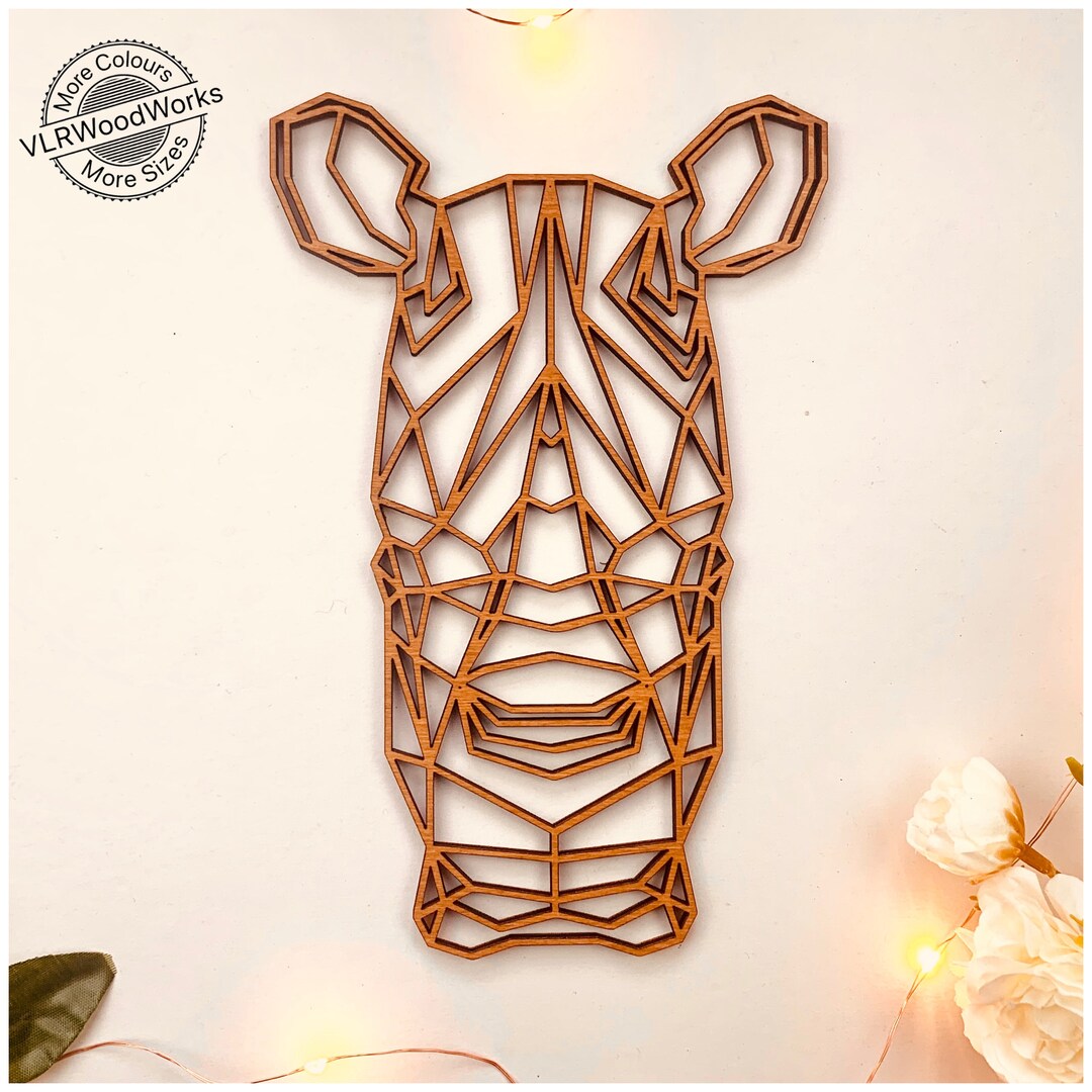 Geometric Animals Wall Art Wood Decor Picture Screen Divider - Etsy