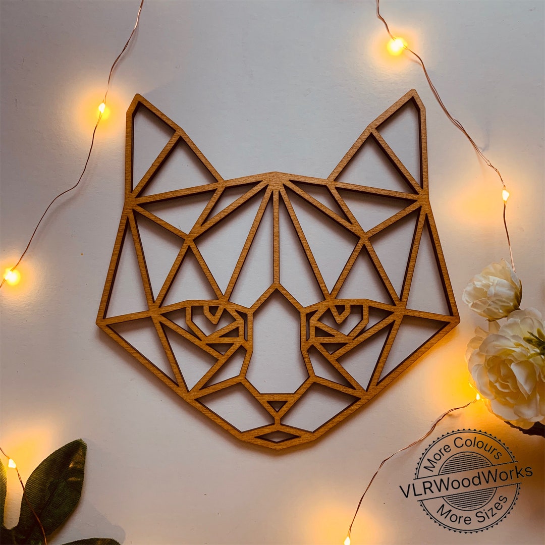 Geometric Animals Wall Art Wood Decor Picture Openwork Screen - Etsy