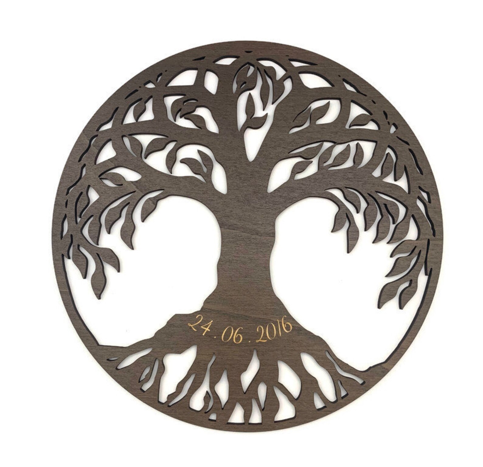 Custom Large Tree of Life Round Wall Art Wooded Decor Picture - Etsy UK