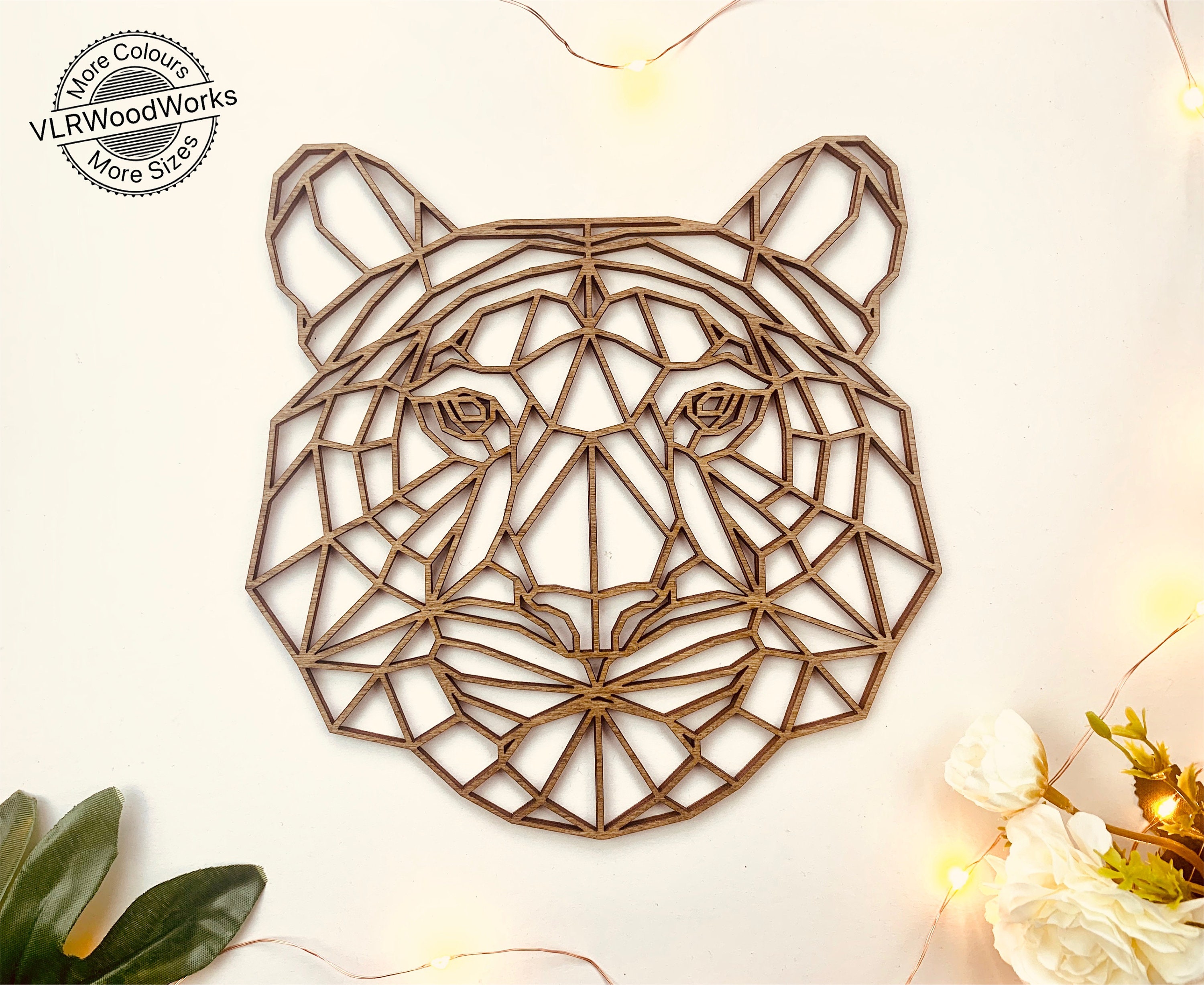 Geometric Animals Wall Art Wood Decor Picture Screen Divider | Etsy UK