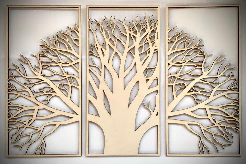 Large Tree of Life Wall Art wood art decor picture Openwork | Etsy