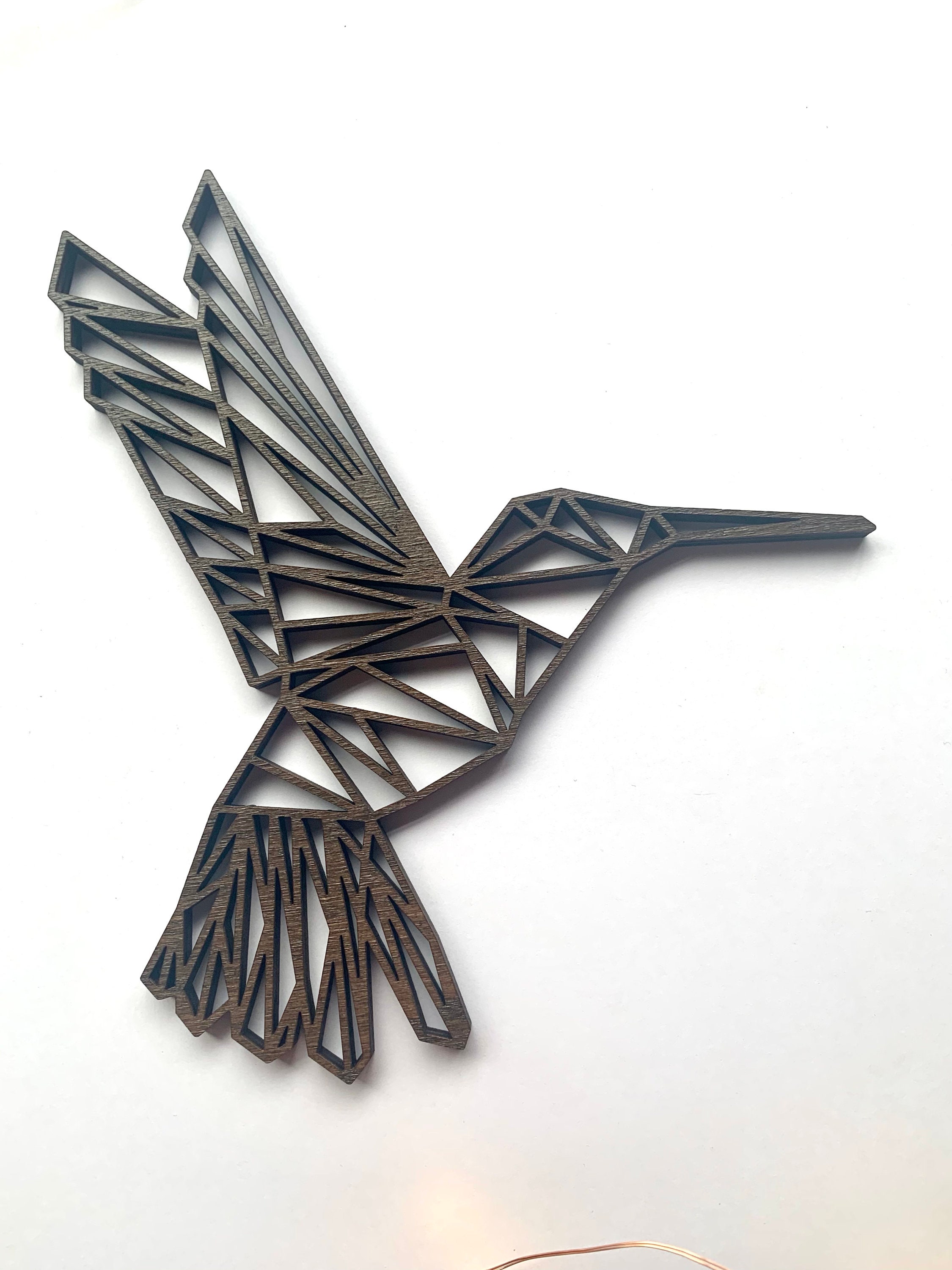 Geometric Hummingbird Wall Decor Wooden Bird Wall Decor - Etsy UK