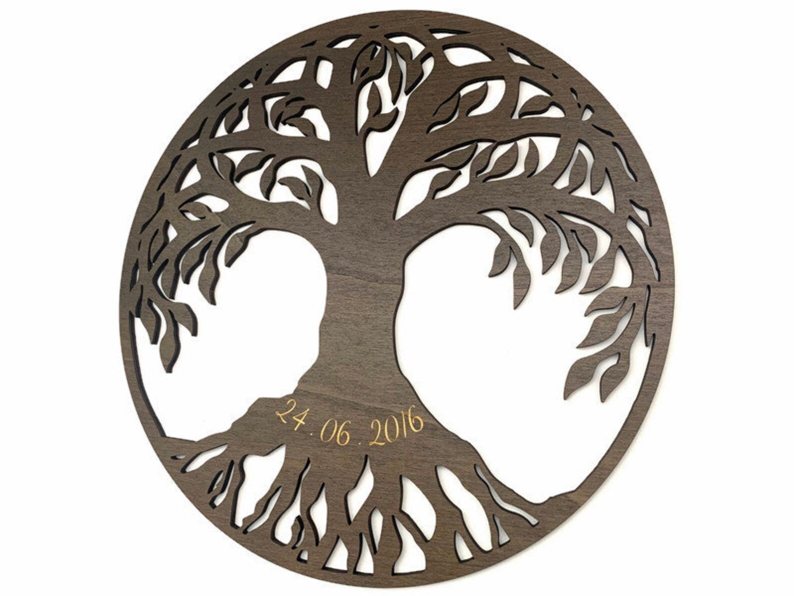 Custom Large Tree of Life Round Wall Art Wooded Decor Picture - Etsy UK
