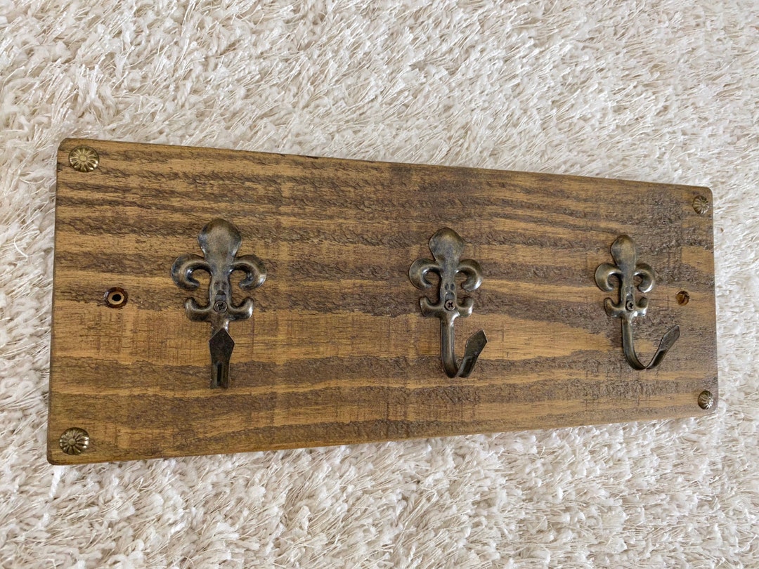 Handmade Key Holder Hook Rack Reclaimed Wood Rustic Farmhouse Wall ...