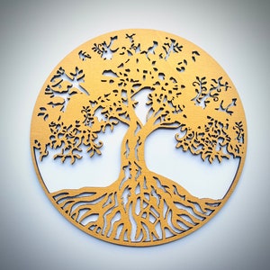 Large Divider Tree of Life Round Wall Art Wooden Family Decor Picture ...