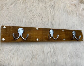 Handmade Key Holder Hook Rack Reclaimed Wood Rustic Farmhouse | Etsy UK