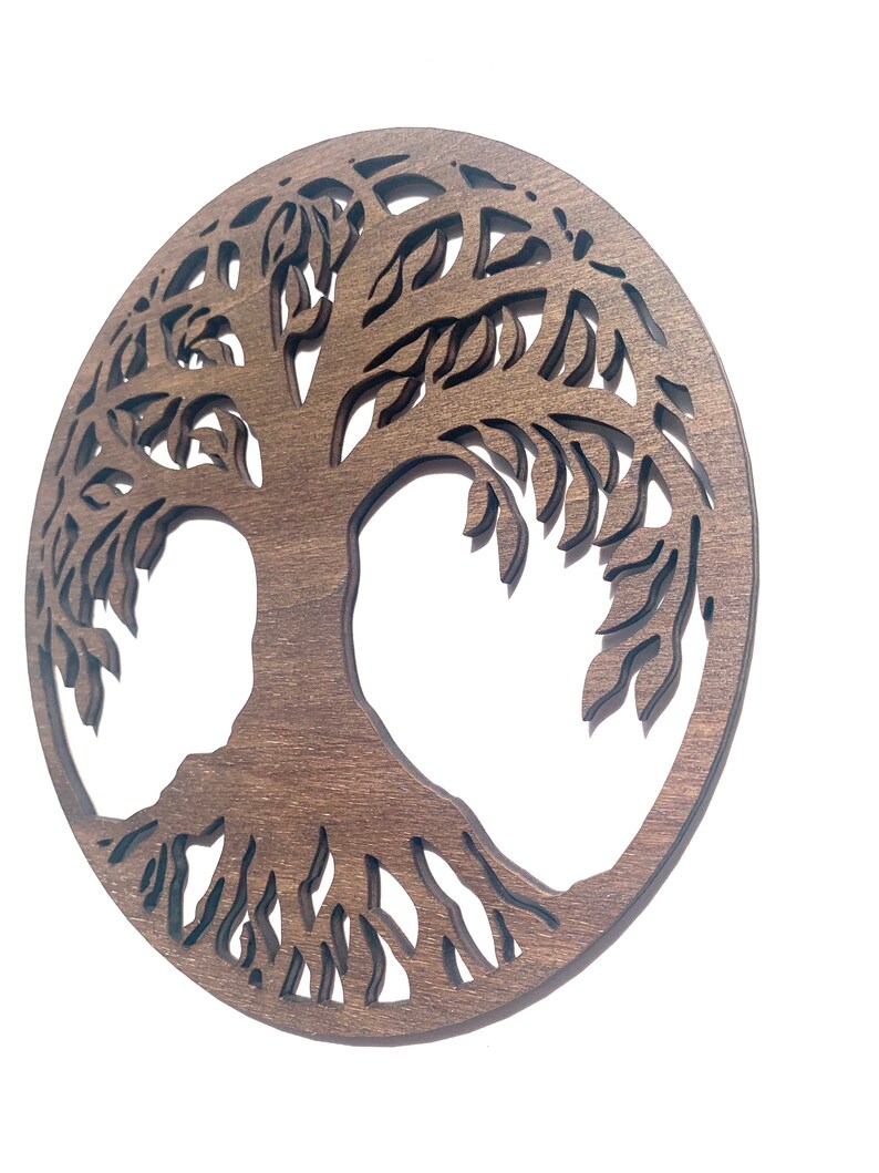 Large Tree of Life round Wall Art wood minimalist decor | Etsy
