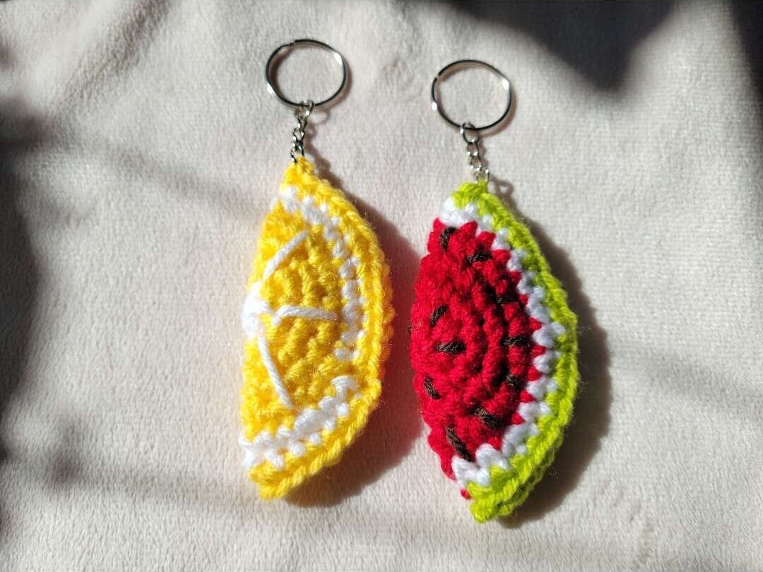 Fruit Slice Keychain - Etsy