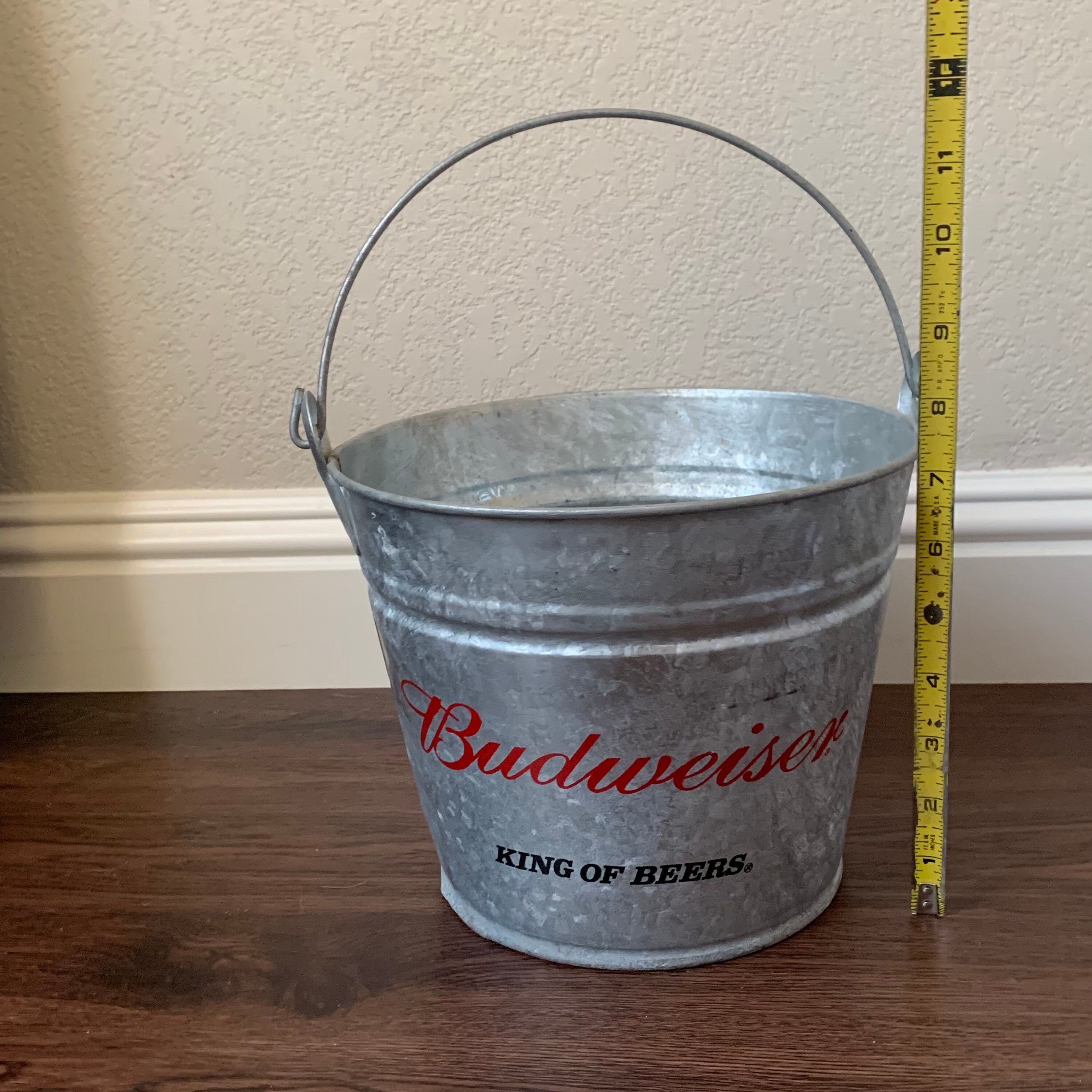 Budweiser Galvanized Metal Bucket - Etsy