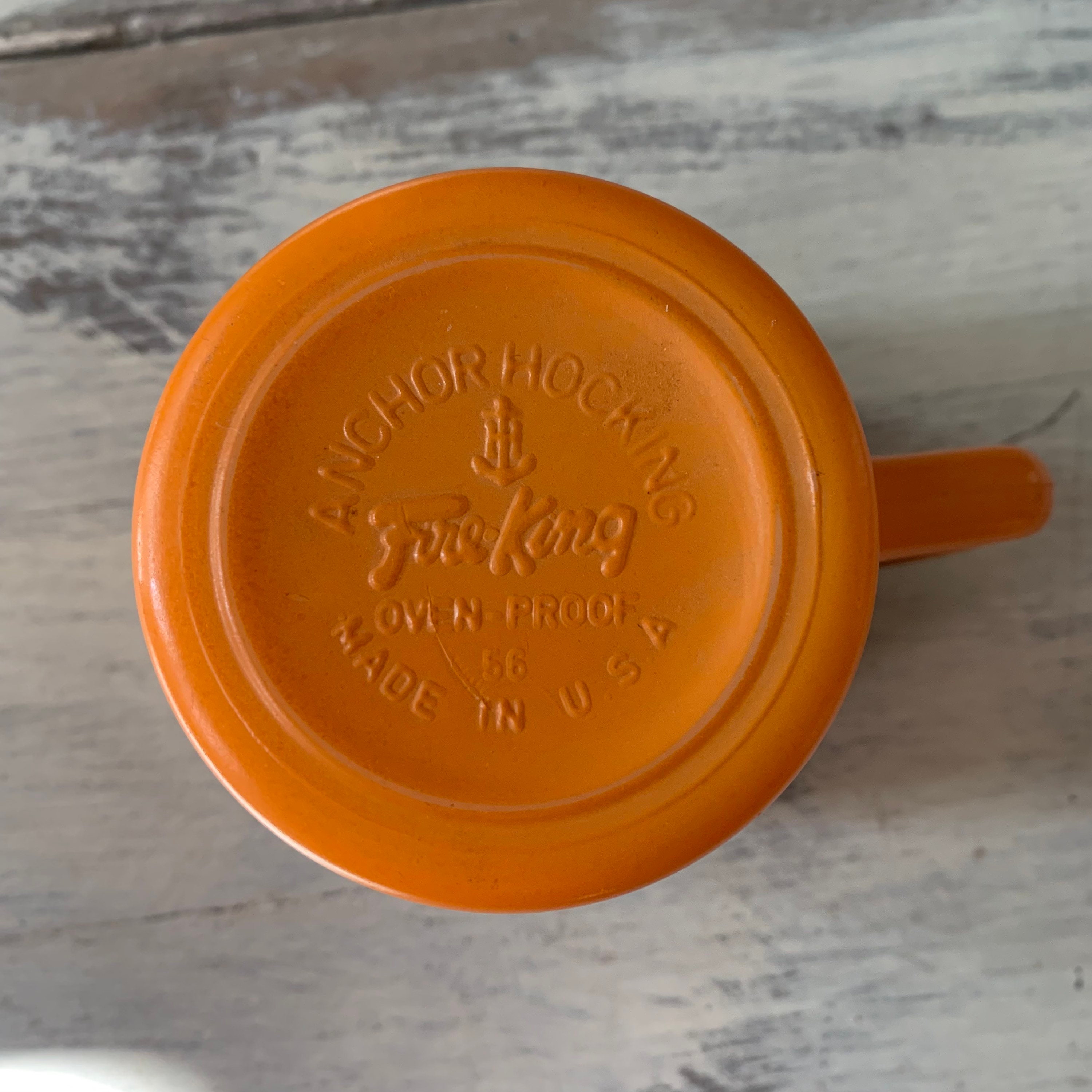 Vintage Orange Fire King Mug - Etsy