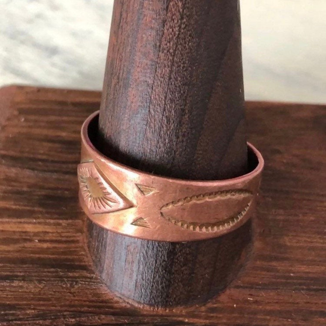 Vintage Estate Solid Copper Ring Size 12 Adjustable - Etsy