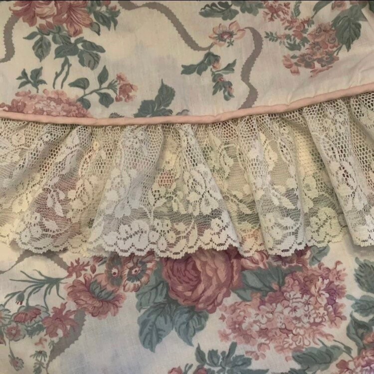 Vintage Shabby Rose Chic Window Valance - Etsy