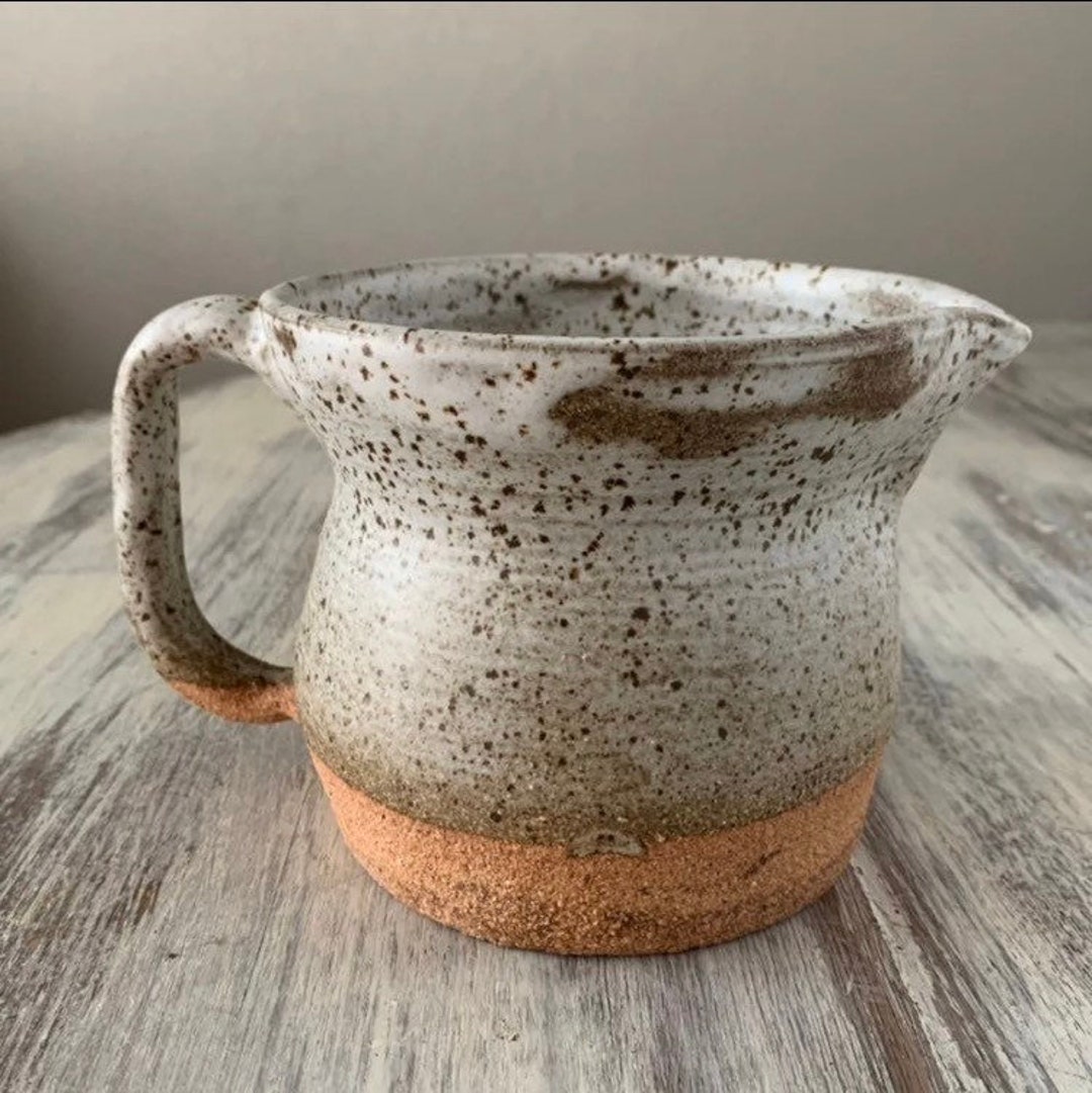 Vintage Handmade Pottery Pitcher - Etsy