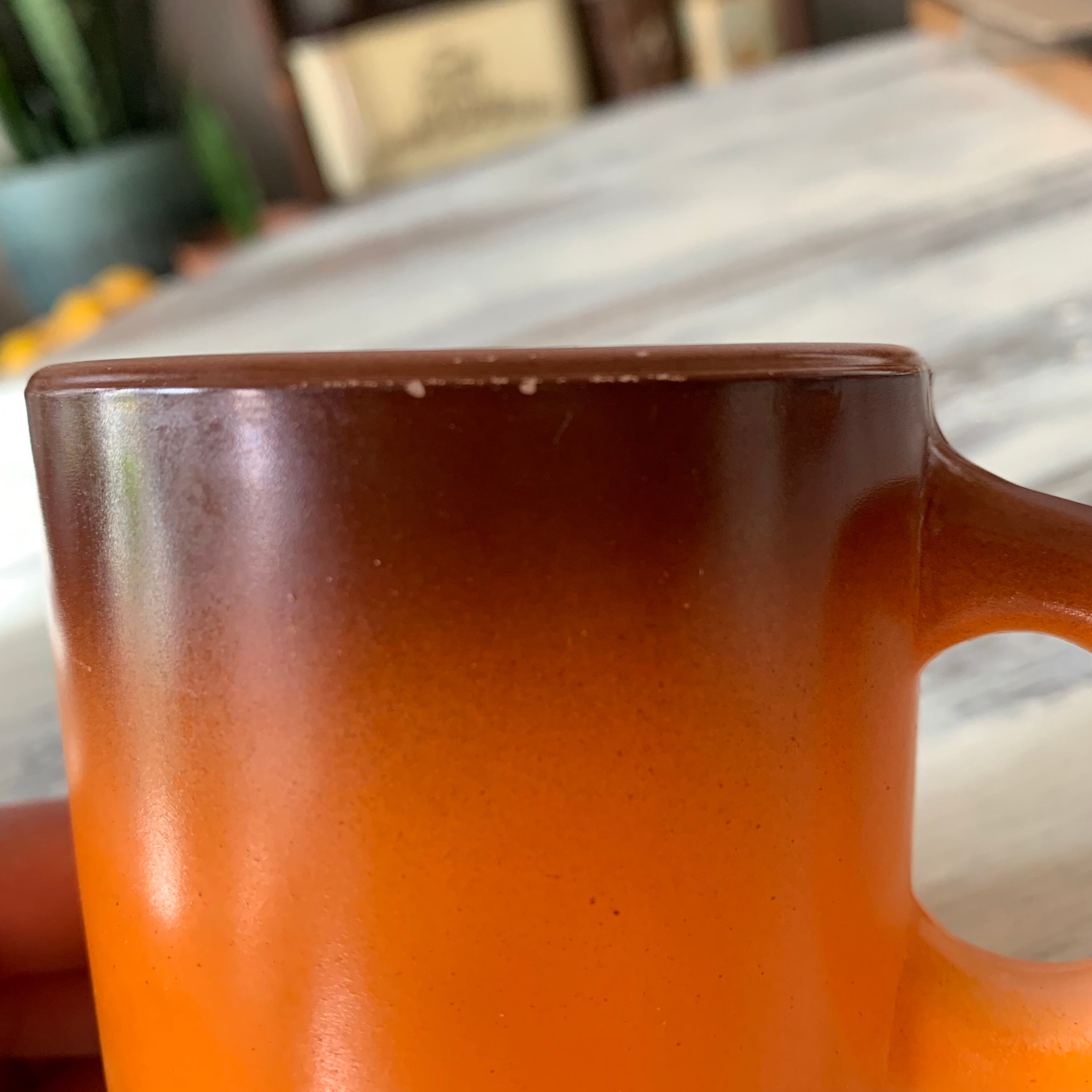 Vintage Orange Fire King Mug - Etsy