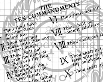 10 Commandments SVG Religious Bible Svg Files Laser SVG Files Omtech ...