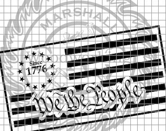 We the People Flag Design, SVG DXF AI , Digital File Only - Etsy