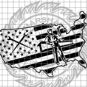 US Shape Flag - Steel Workers Dxf/svg - Etsy