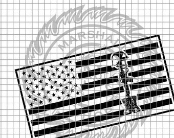 Battle Cross DXF SVG Cnc Plasma Router Laser Cricut USA Flag Eagle for ...