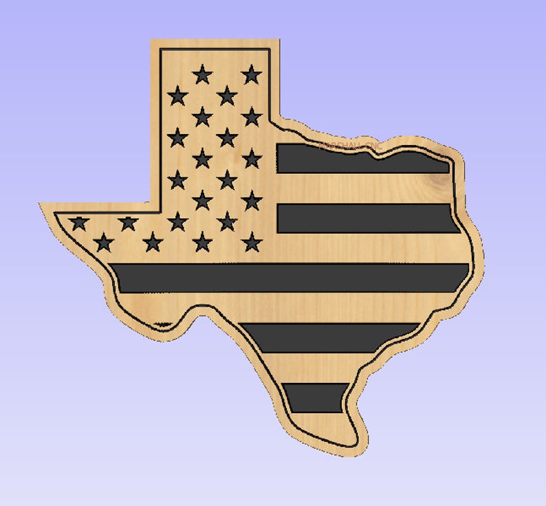 Shape of Texas US Flag Svg/dxf - Etsy