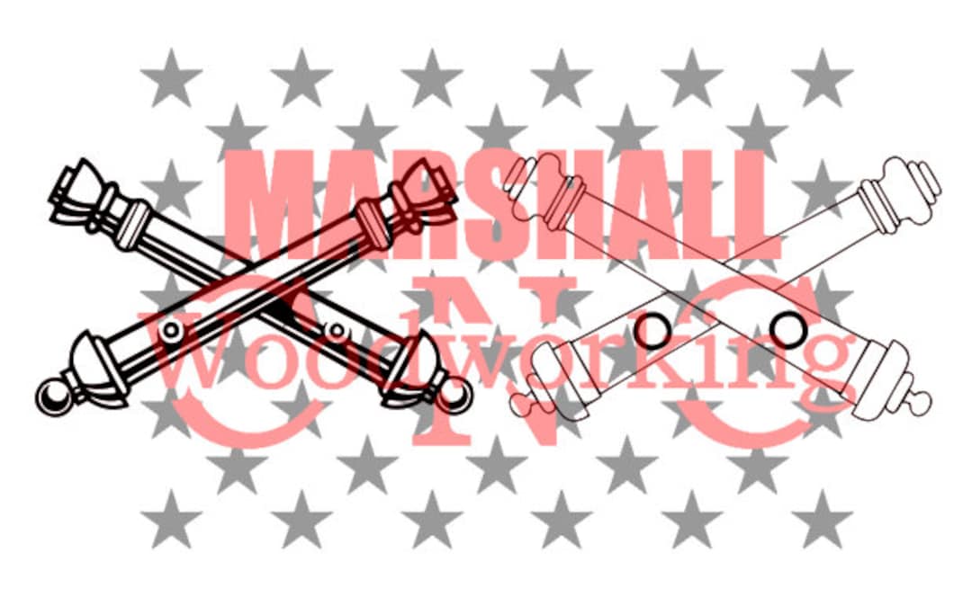 Cross Cannons 1 and 2 Dxf/svg - Etsy