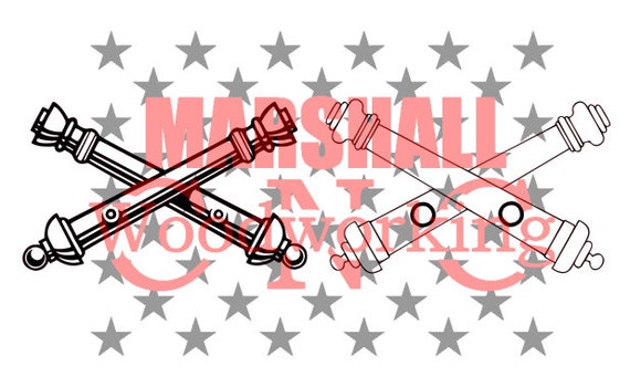 Cross Cannons 1 and 2 Dxf/svg - Etsy
