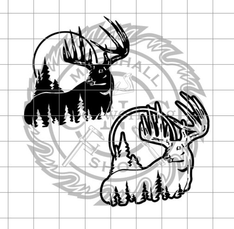Buck Scene Dxf/svg | Etsy