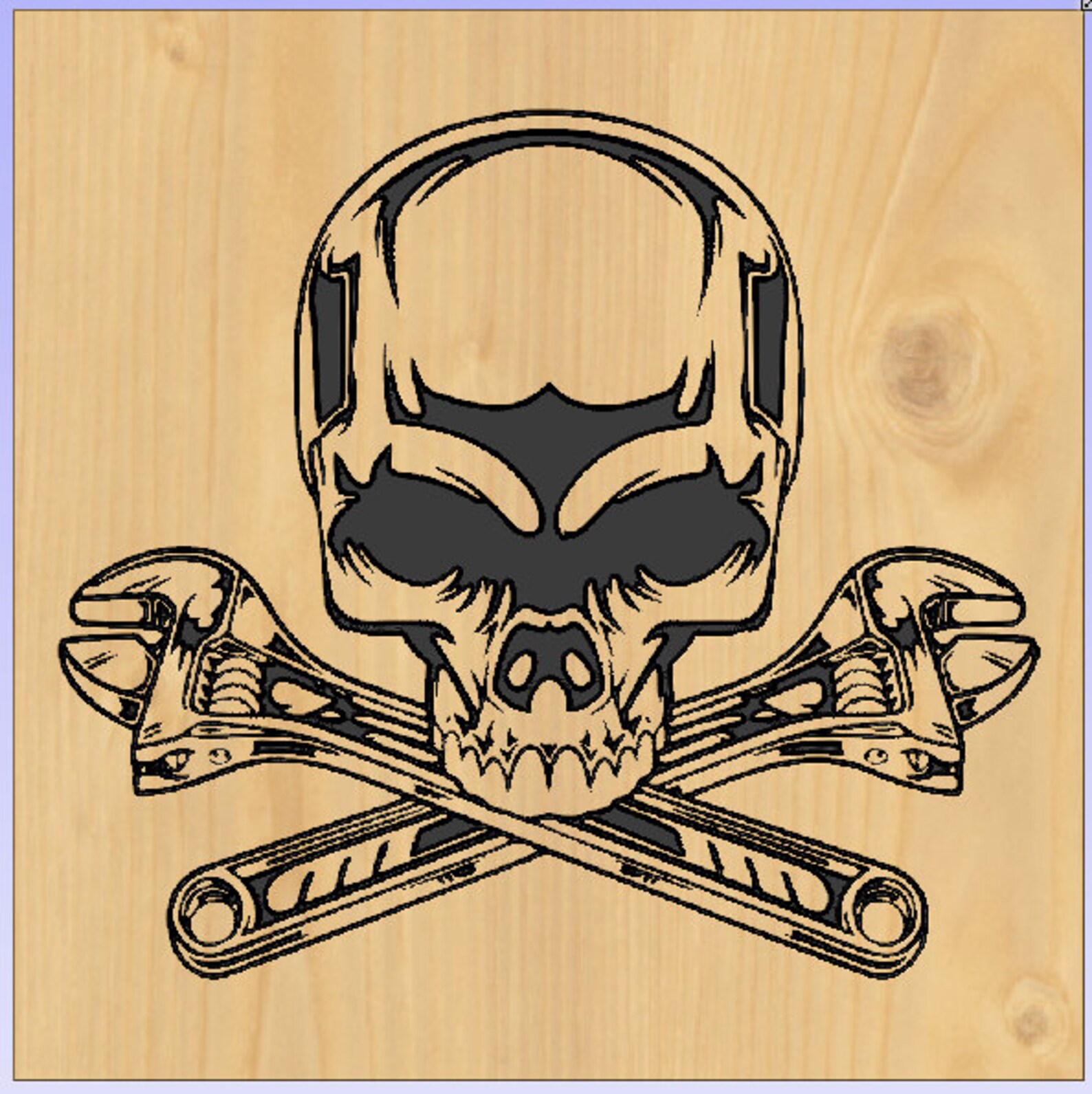 Mechanic Skull Dxf/svg | Etsy