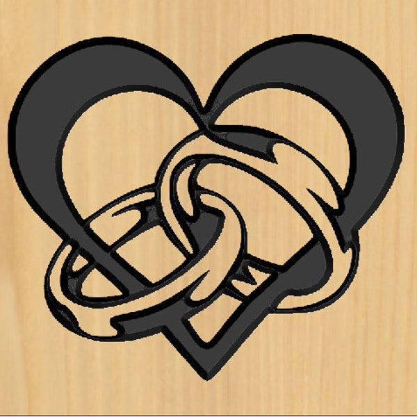 Heart Wedding Rings - Etsy