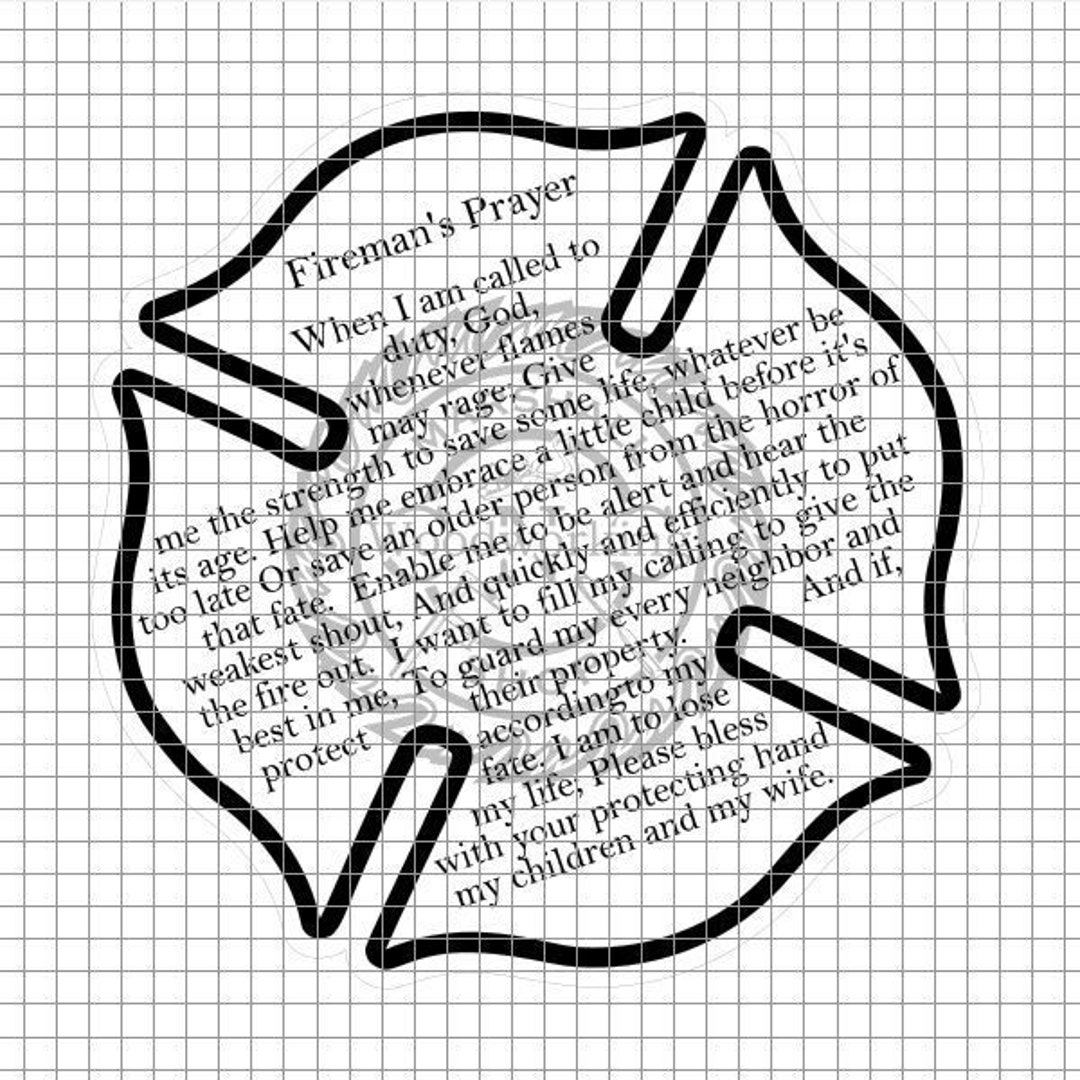 Maltese Cross - Fireman's Prayer Svg/dxf - Etsy