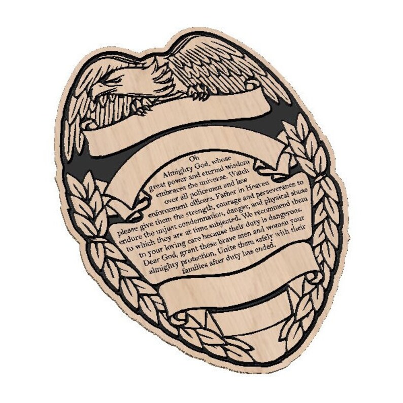 Police Badge Prayer for Police Svg/dxf - Etsy