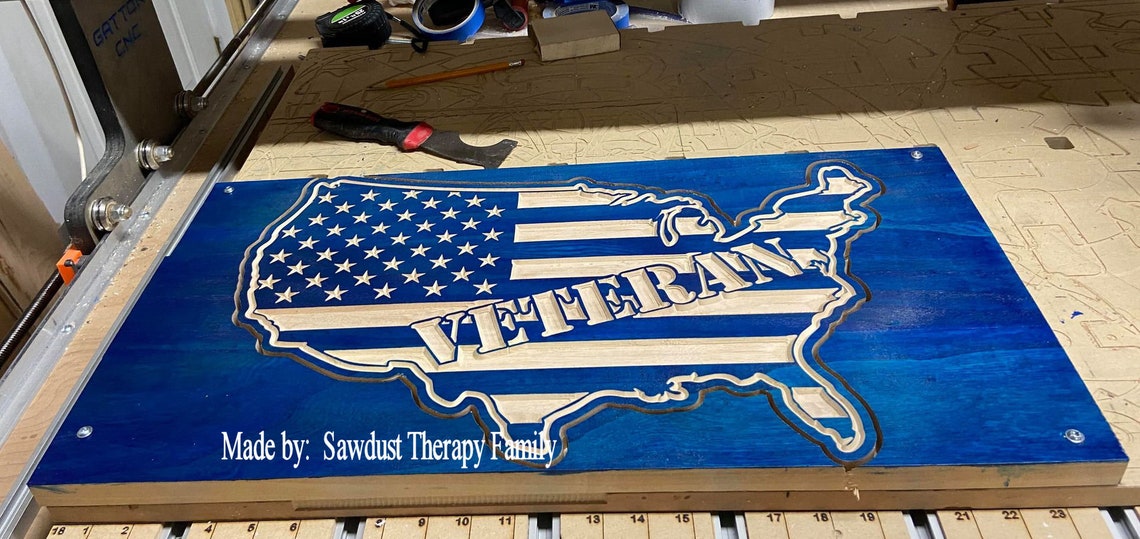 US Shape Flag Veteran Dxf/svg - Etsy