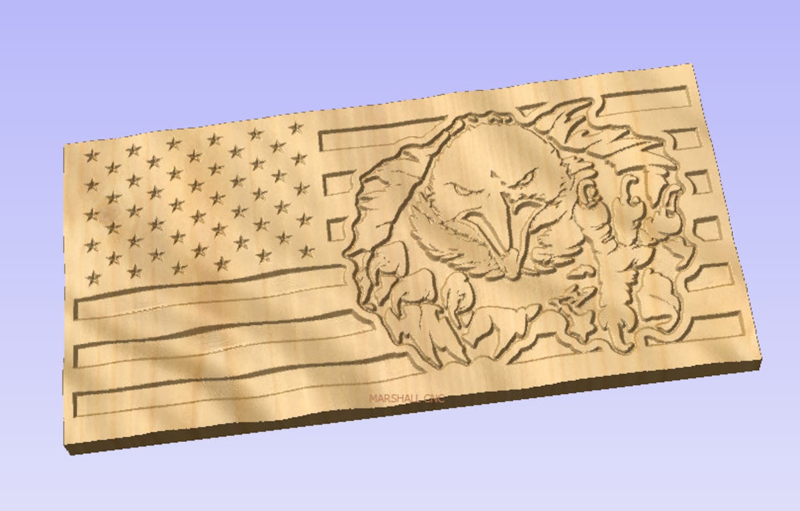 3D US Flag Eagle Breakthrough 6 CRV File - Etsy