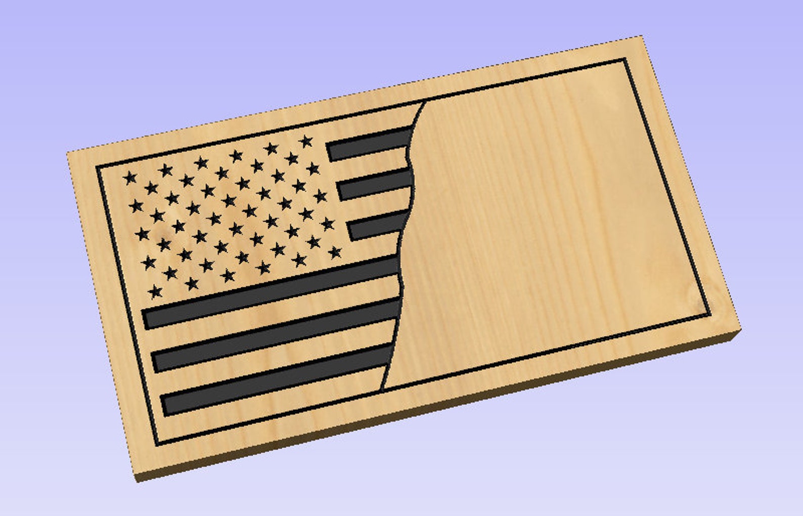 US Flag - Split Blank Dxf/svg - Etsy