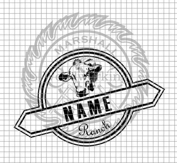 Cattle Ranch Sign Center dxf/svg | Etsy
