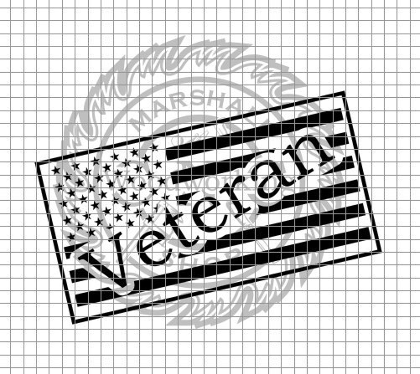 US Flag Veteran Dxf/svg - Etsy