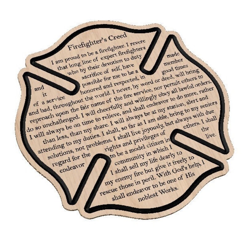 Maltese Cross - Firefighter's Creed Svg/dxf - Etsy