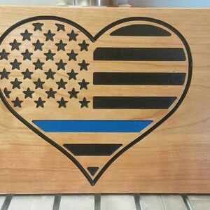 Heart - Thin Blue Line Dxf/svg - Etsy