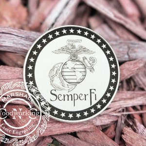 USMC Semper Fi Cross Swords Coin - Etsy